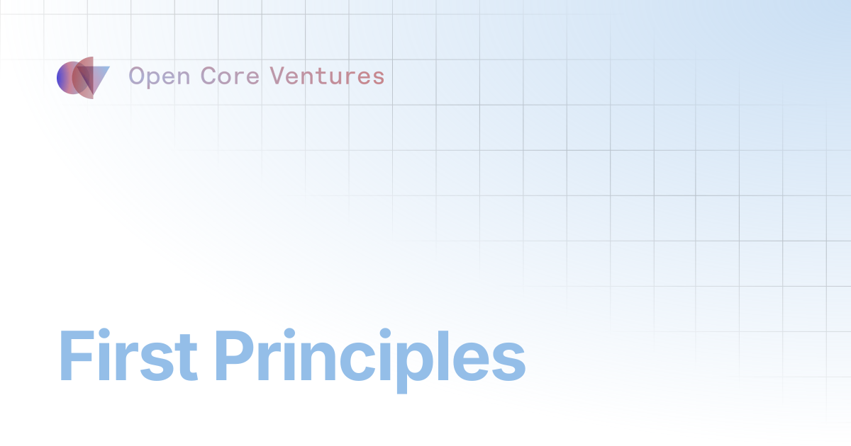 First Principles | OCV Handbook