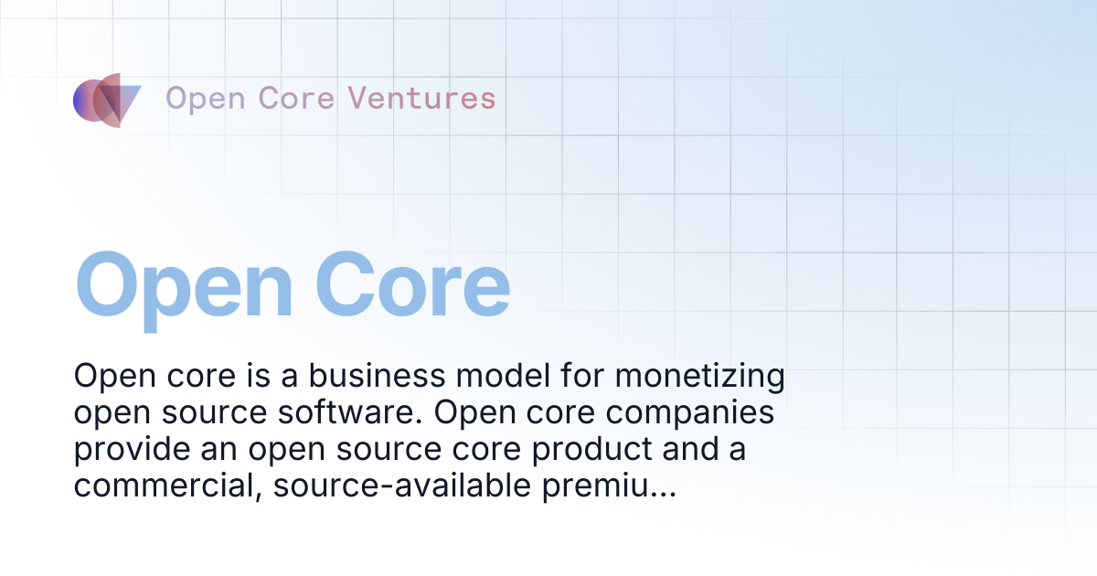 Open Core | OCV Handbook